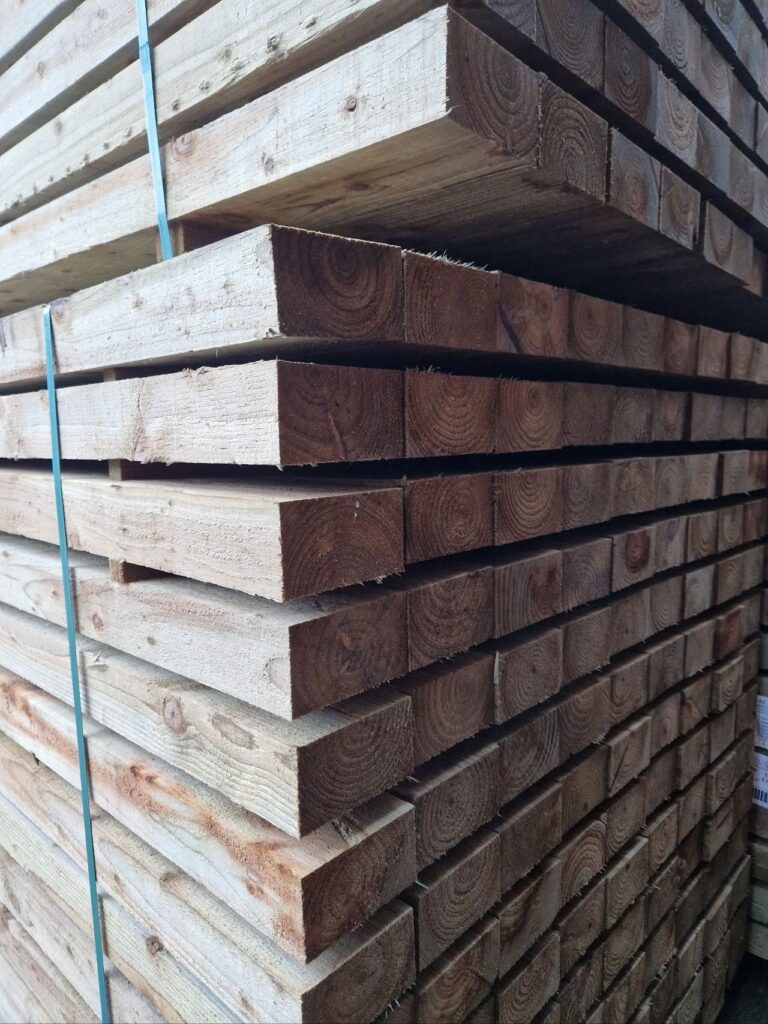 75mm x 125mm (5" x 3") Kiln Dried Treated Sawn Square Timber Post