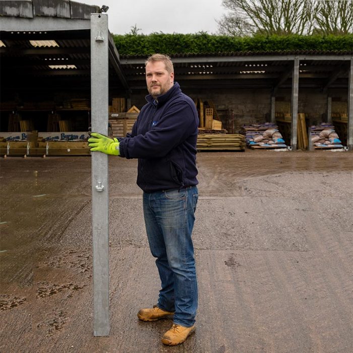4"x 4" (100mm x 100mm) Square Galvanised Gate Posts | W Burton and Sons ...
