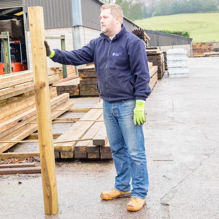 100mm x 100mm (4" x 4") Square Treated Fencing Post | W Burton and Sons ...